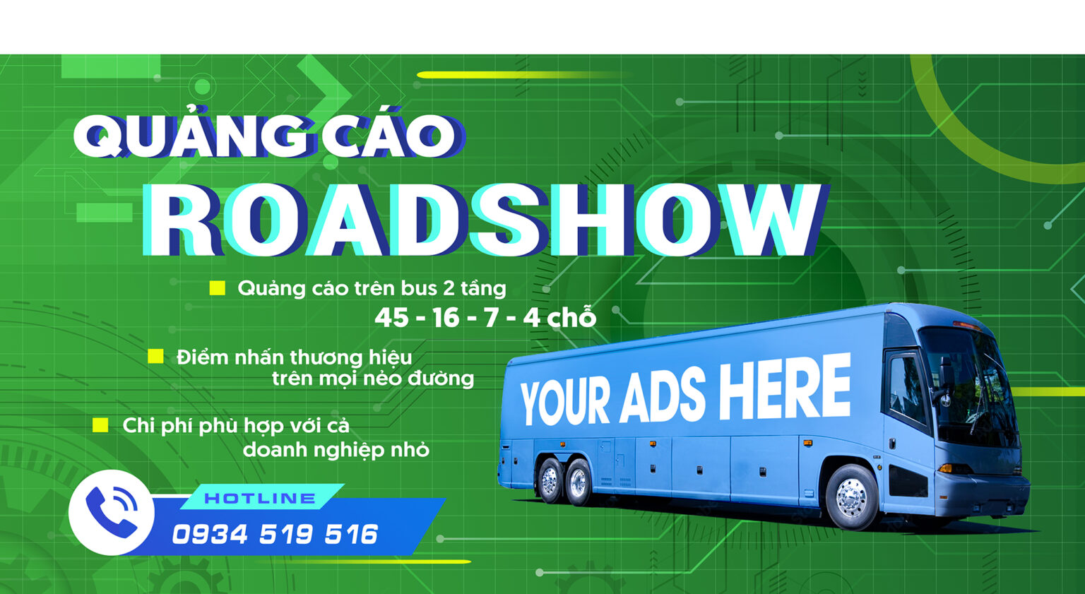 Quảng cáo trên xe bus, tay cầm, nhà chờ xe buýt | Bus Advertising